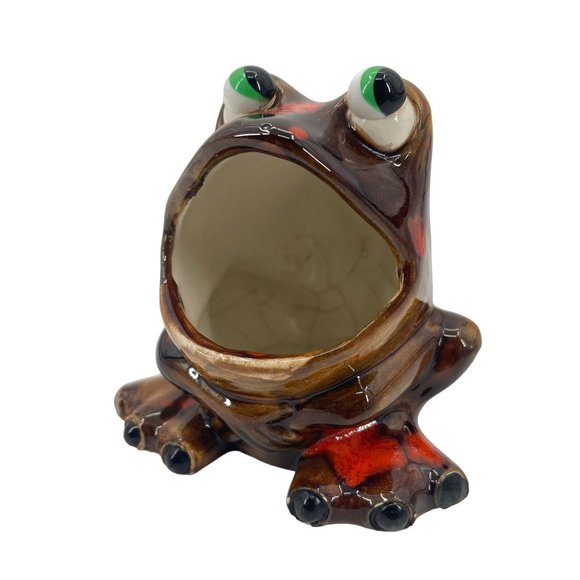 Vintage | Storage & Organization | Vintage Handpainted 97s Retro Frog ...